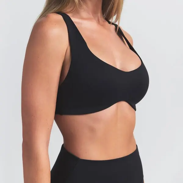 SKIMS Shaping Scoop Bra | Black | Large | Nike Matte