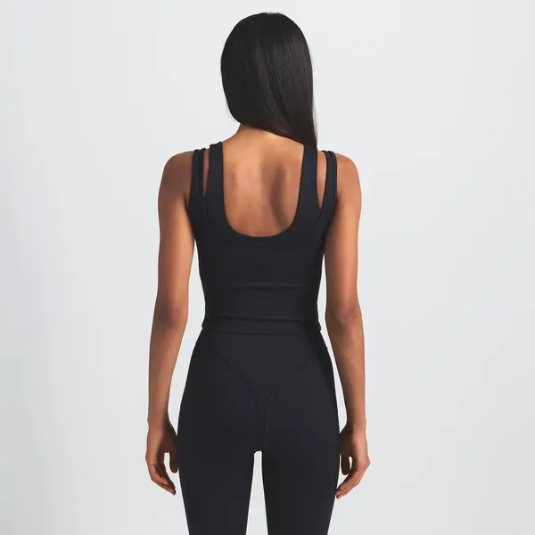 SKIMS Double Strap Sculpting Tank Top - Obsidian
