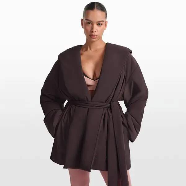 SKIMS Hooded Wrap Coat
