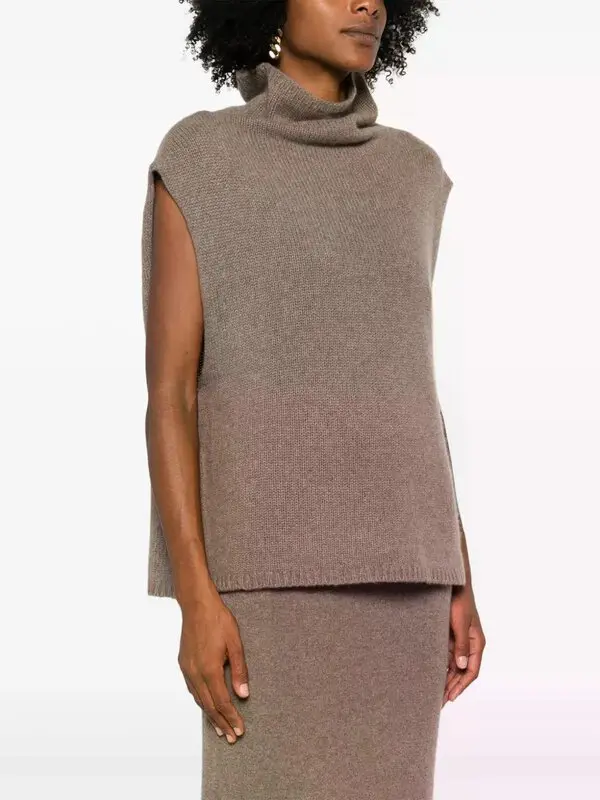 Kristensen Du Nord Cashmere Roll Neck Sleeveless Sweater