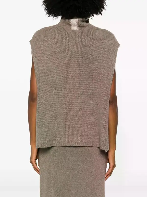 Kristensen Du Nord Cashmere Roll Neck Sleeveless Sweater
