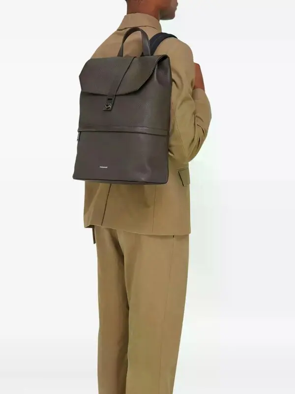 FERRAGAMO Gancini-buckle Zipped Backpack - Brown