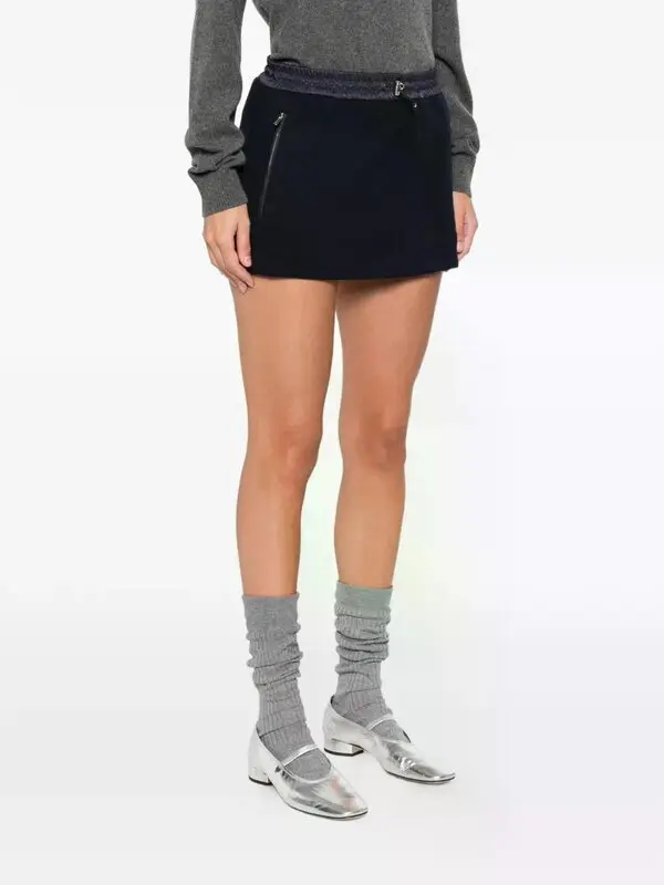 Miu Miu Cotton Fleece Mini Skirt