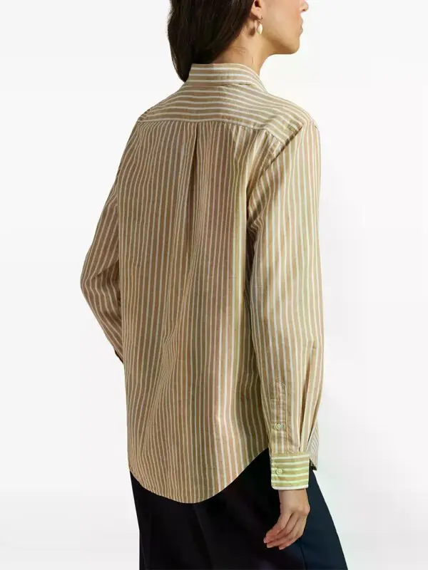 Polo Ralph Lauren Striped Cotton-linen Shirt - Neutrals