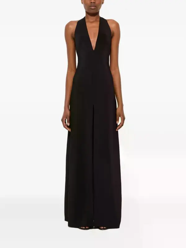 Emilio Pucci V-neck Slit Maxi Dress