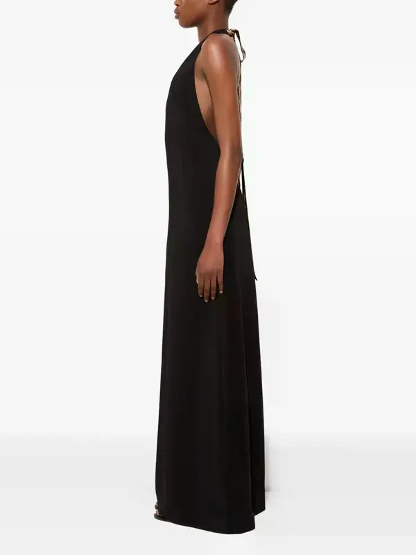 Emilio Pucci V-neck Slit Maxi Dress