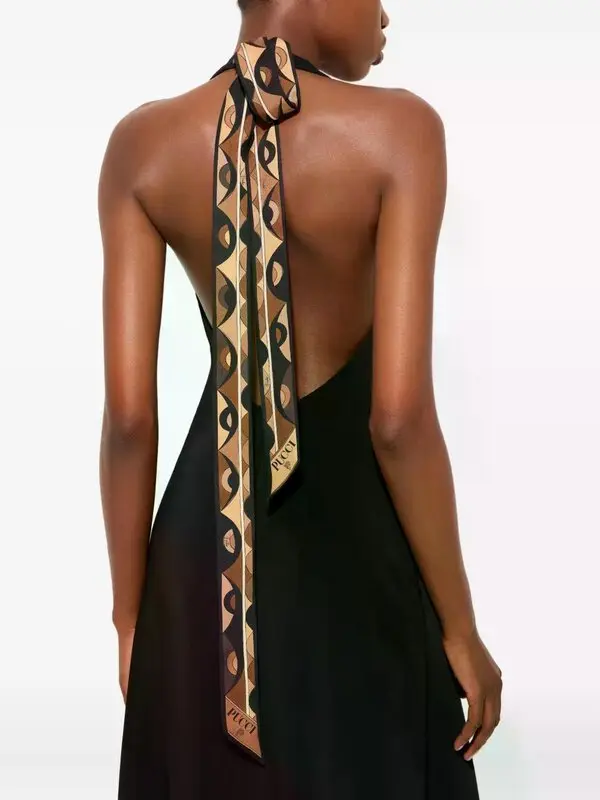 Emilio Pucci V-neck Slit Maxi Dress