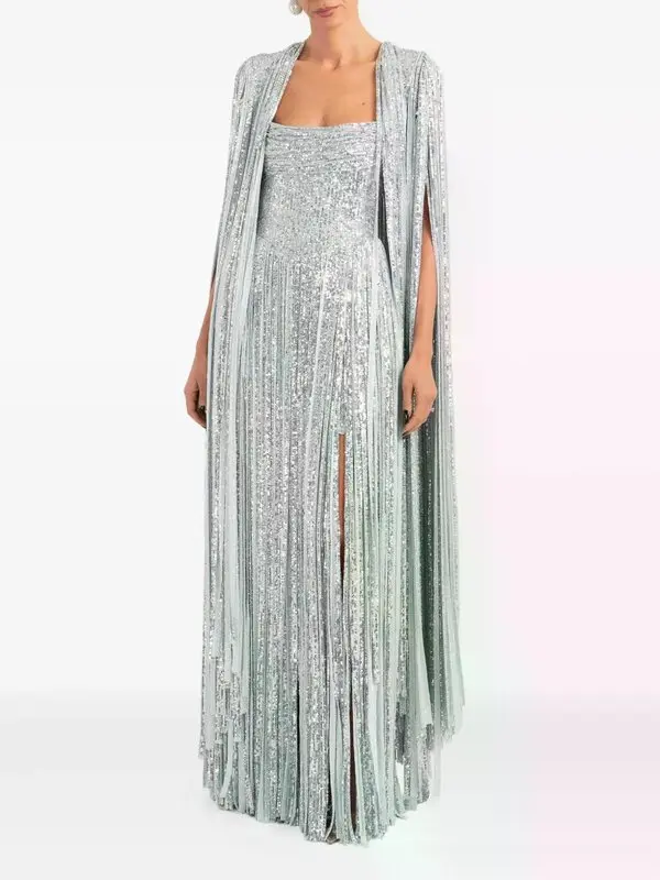 ANA RADU Fringed Maxi Dress