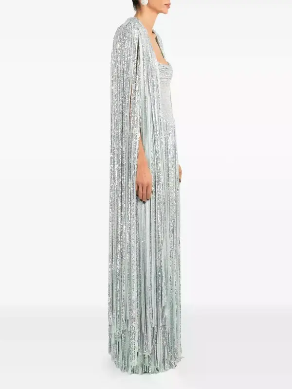 ANA RADU Fringed Maxi Dress
