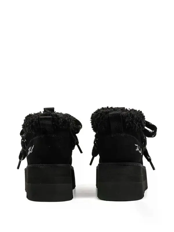 Karl Lagerfeld Skylar Signature-detail Platform Boots - Black
