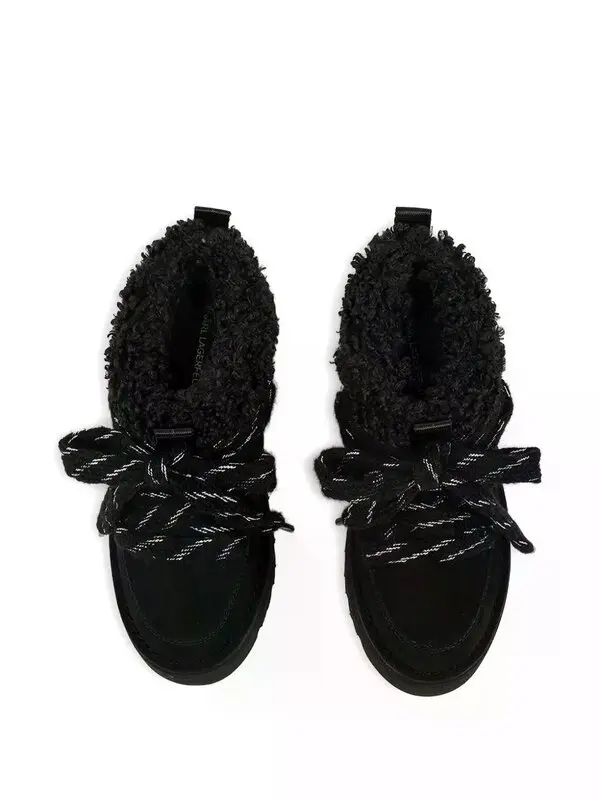 Karl Lagerfeld Skylar Signature-detail Platform Boots - Black