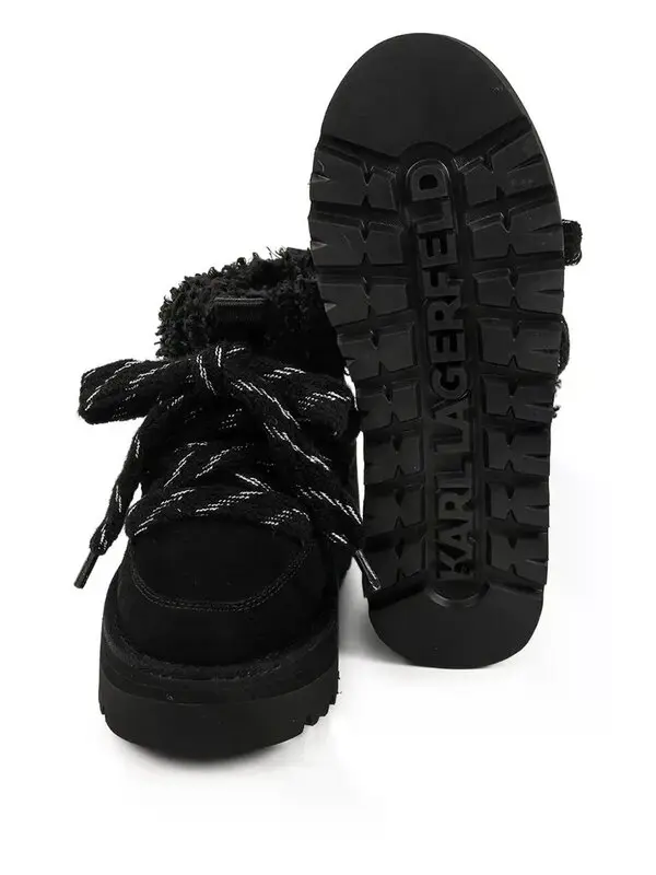 Karl Lagerfeld Skylar Signature-detail Platform Boots - Black