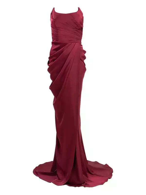 ANA RADU Ruched Strapless Maxi Dress