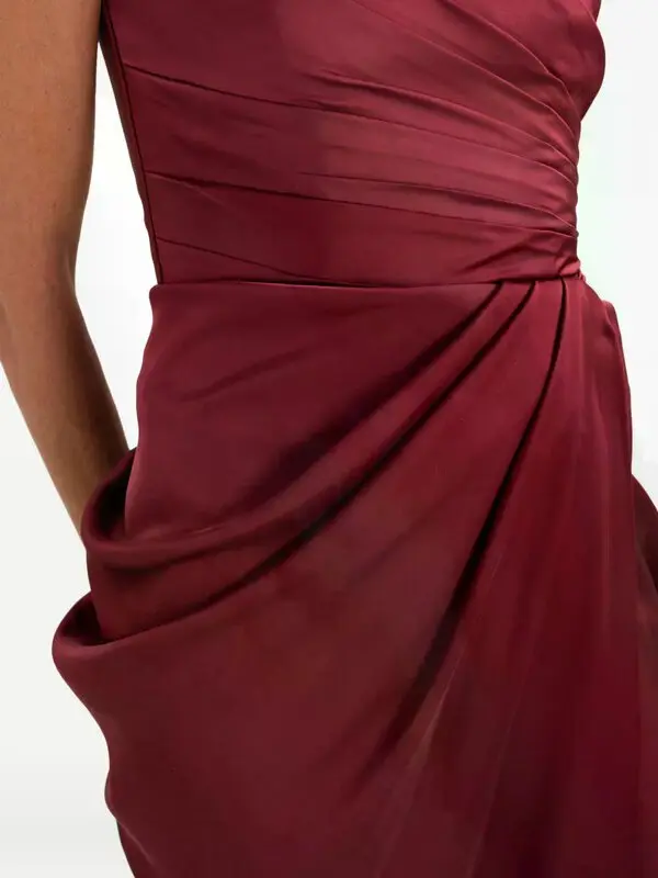 ANA RADU Ruched Strapless Maxi Dress