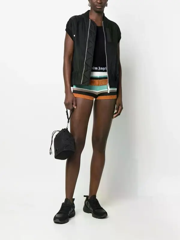 Palm Angels Logo Waistband Knitted Shorts