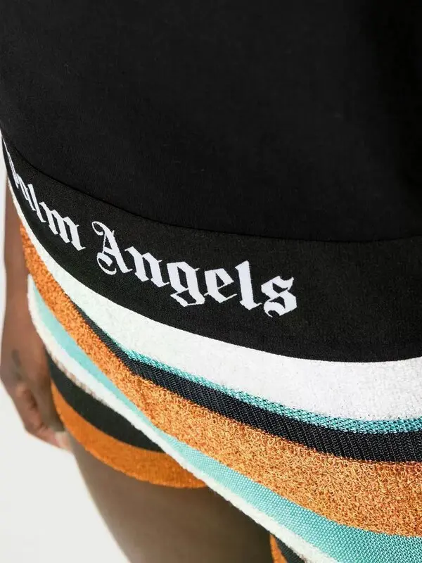 Palm Angels Logo Waistband Knitted Shorts