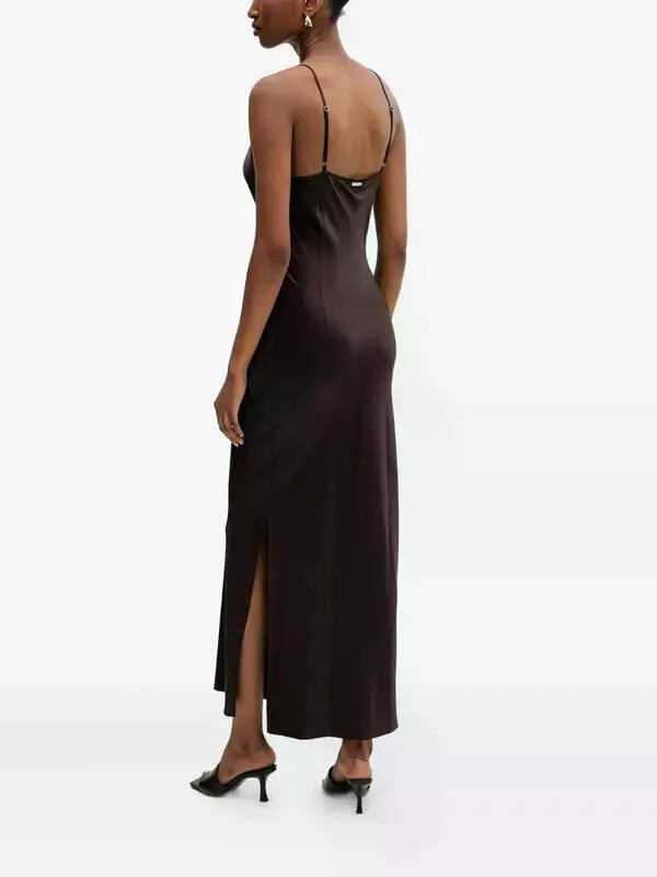 SILVIAN HEACH Side-slit Spaghetti-strap Midi Dress