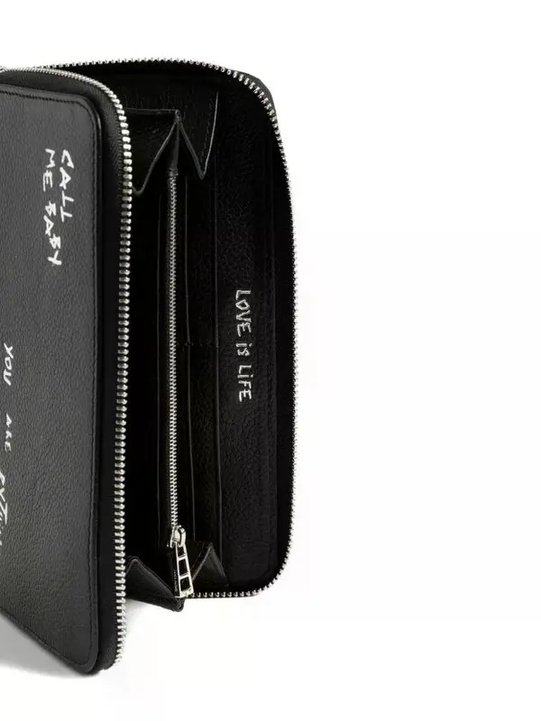 Zadig&Voltaire Compagnon Graffiti Wallet - Black
