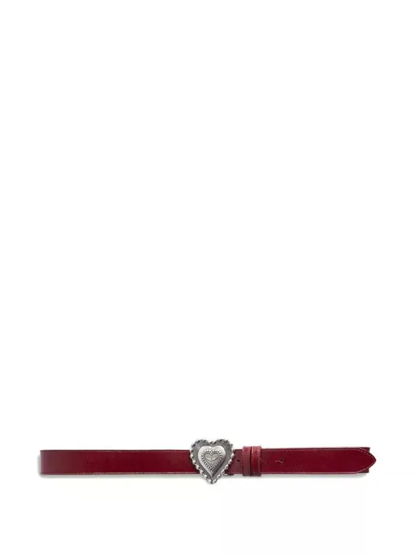 Zadig&Voltaire Santa Fe Heart Buckle Belt - Red