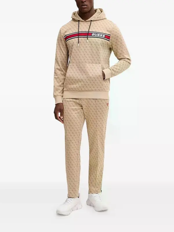 Guess Monogram-pattern Drawstring Hoodie