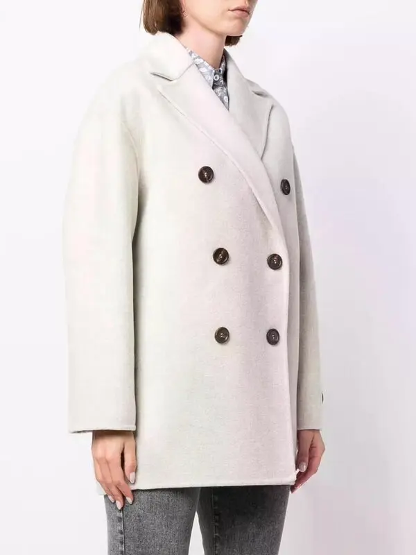 Brunello Cucinelli Double-breasted Cashmere Peacoat