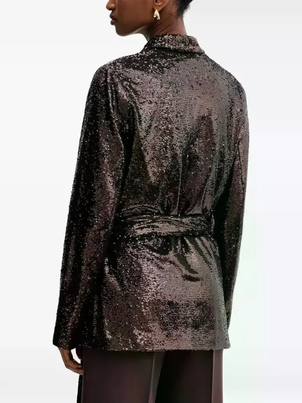 SILVIAN HEACH Sequin Embellished Tie Blazer