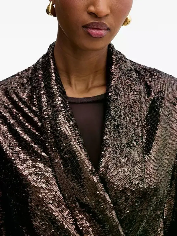 SILVIAN HEACH Sequin Embellished Tie Blazer