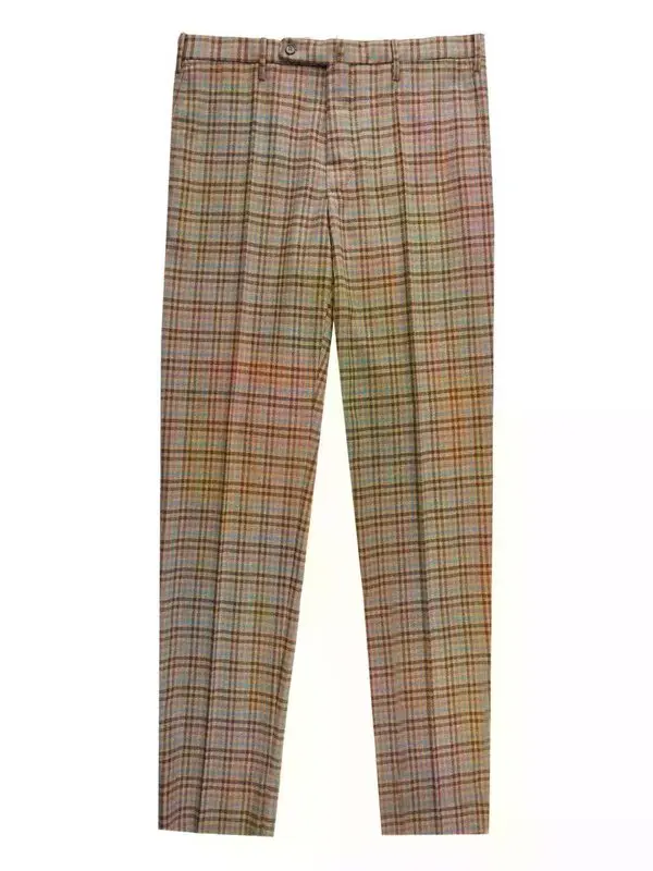 SLOWEAR Check Pattern Wool Trousers