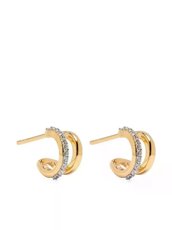 MISSOMA Pave Double Huggie Earrings