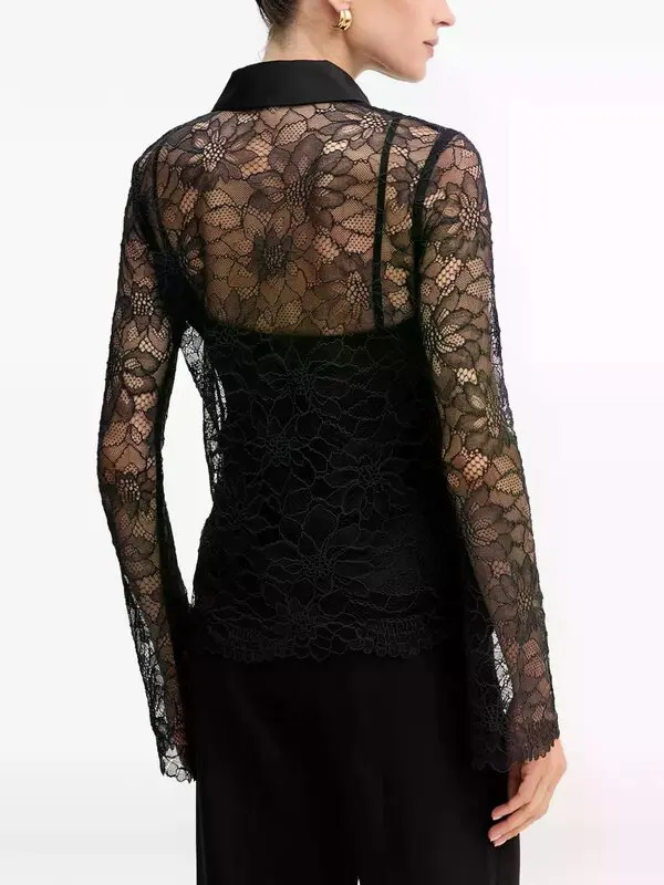 Guess Antoinette Lace Buttoned Top