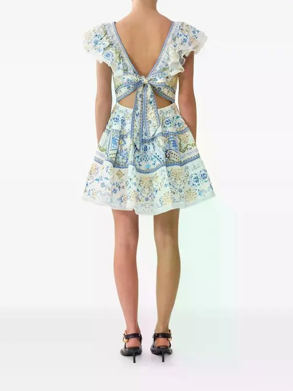 Camilla My Homespun Heart Ruffled Mini Dress - Blue