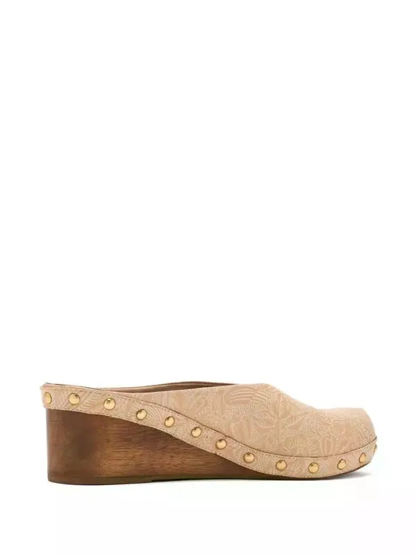 Farm Rio Floral-embossed Mules