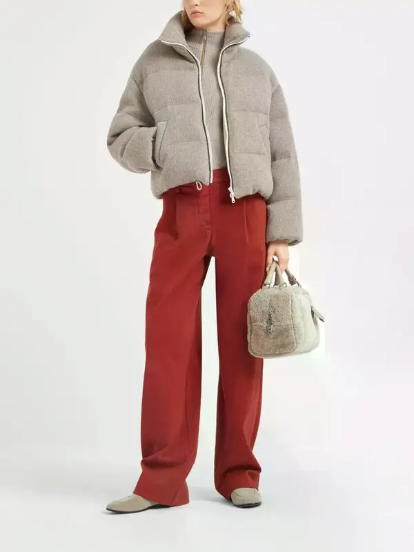 Brunello Cucinelli Cotton Mid-rise Straight Leg Pants