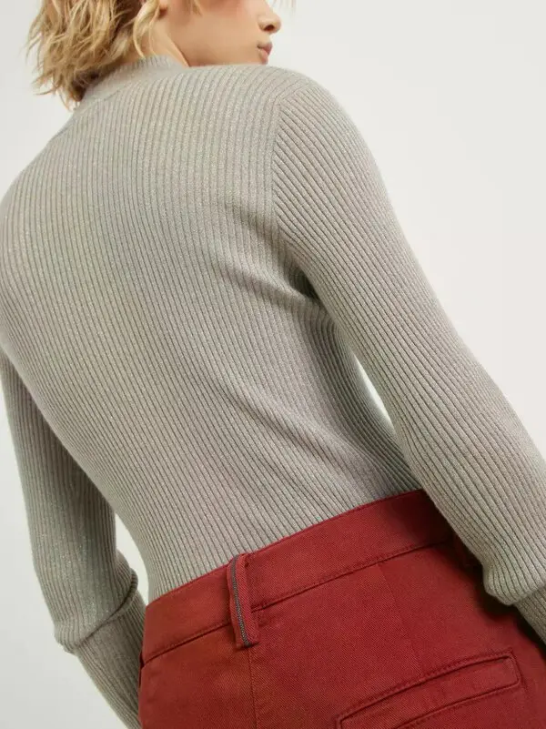 Brunello Cucinelli Cotton Mid-rise Straight Leg Pants