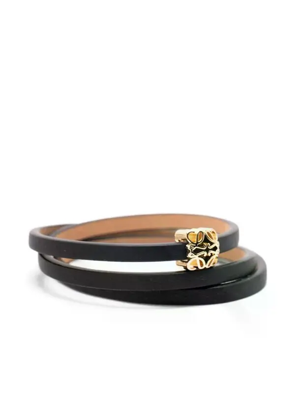 Loewe Calf Leather Anagram Bracelet