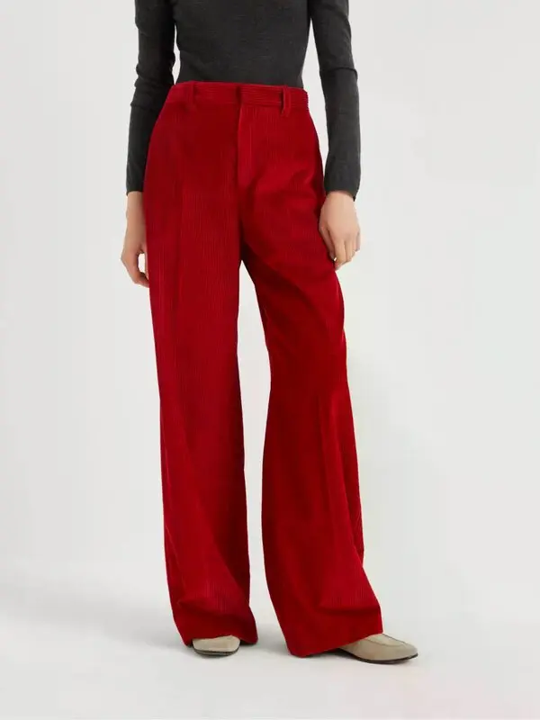 Brunello Cucinelli Corduroy Wide-leg Trousers