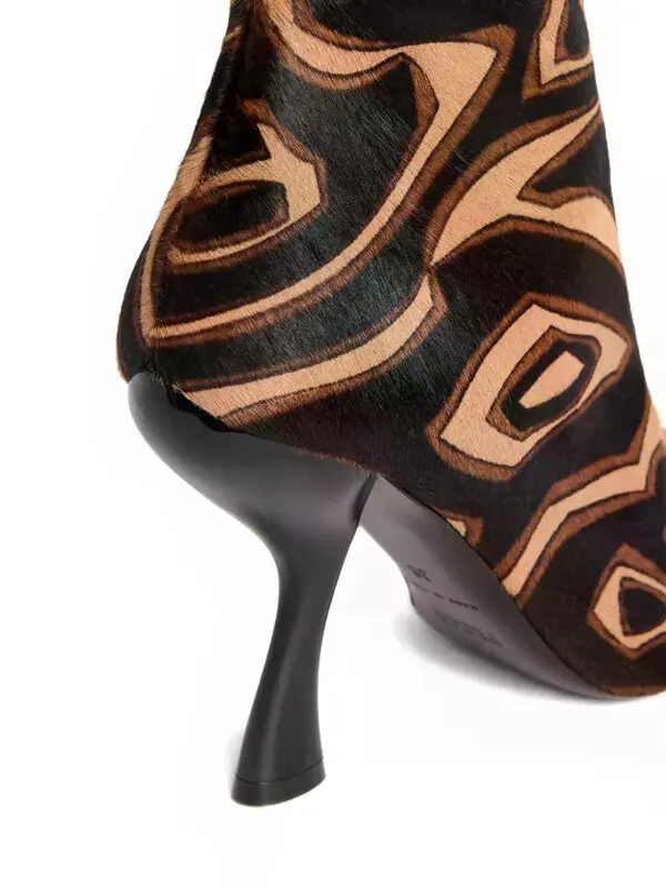 Emilio Pucci Marmo Print Heeled Boots