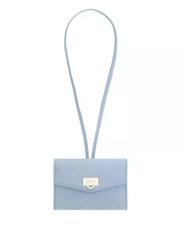 FERRAGAMO Gancini Buckle Card Holder Charm - Blue