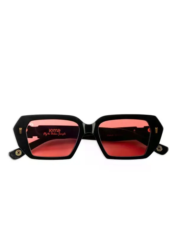 KYME Rylee Rectangle-frame Sunglasses - Black