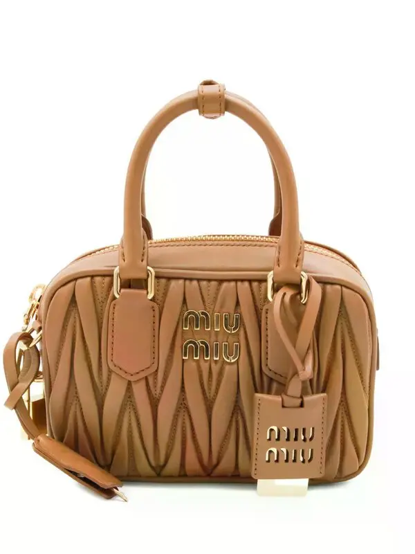 Miu Miu Arcadie Matelassé Leather Tote Bag