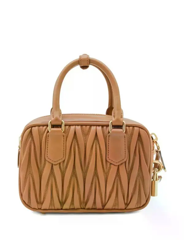 Miu Miu Arcadie Matelassé Leather Tote Bag