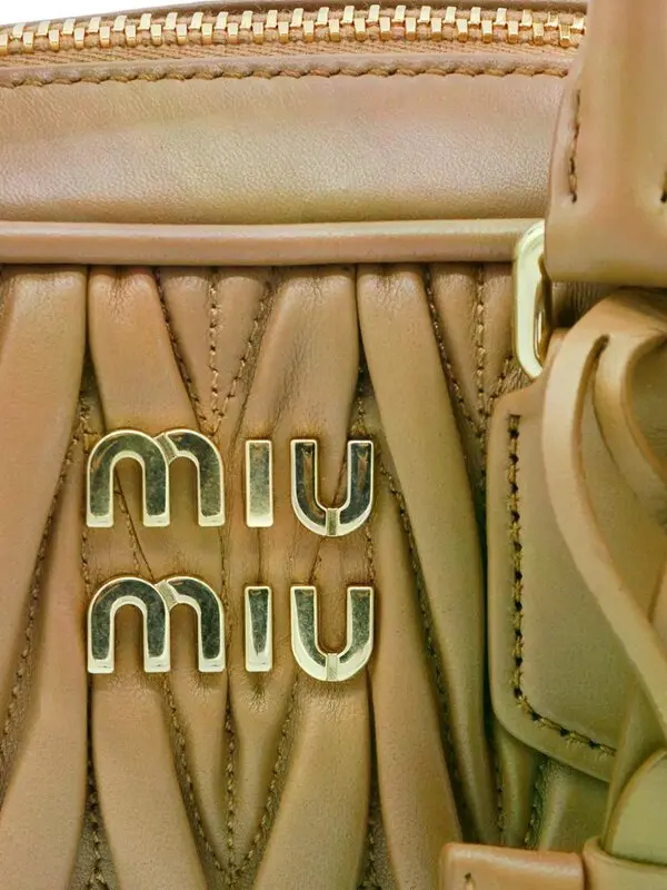 Miu Miu Arcadie Matelassé Leather Tote Bag
