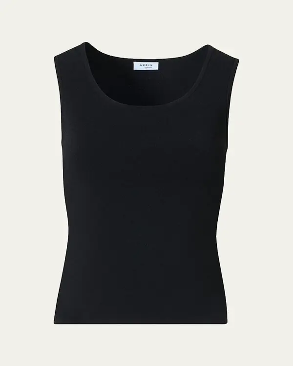 Akris Fitted Knit Tank Top - Black