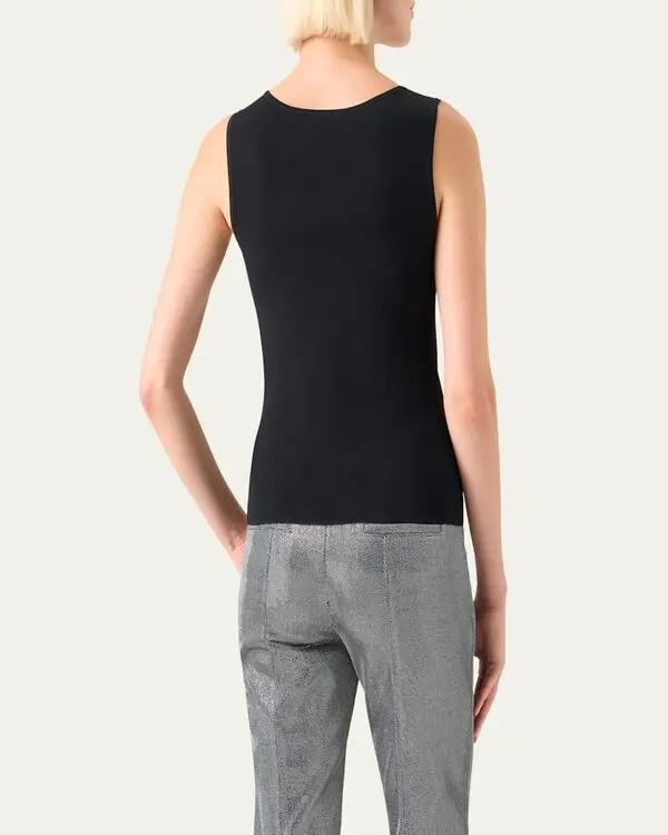 Akris Fitted Knit Tank Top - Black