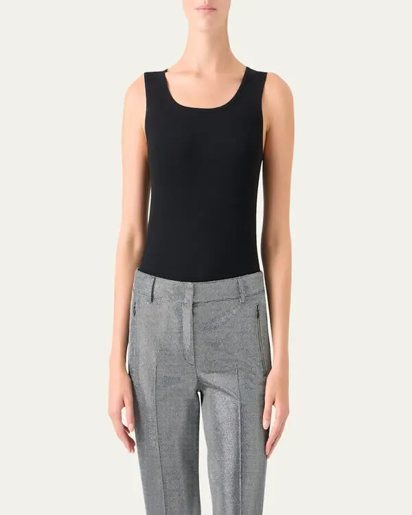 Akris Fitted Knit Tank Top - Black
