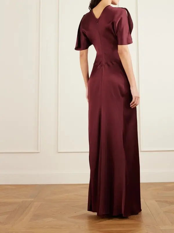 Victoria Beckham Isabella Gown In Cinnabar Red - Size 4 UK
