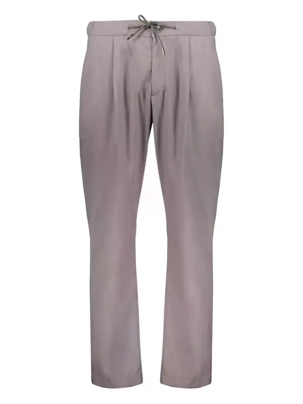Herno Pleated Trousers With Adjustable Belt - Grey