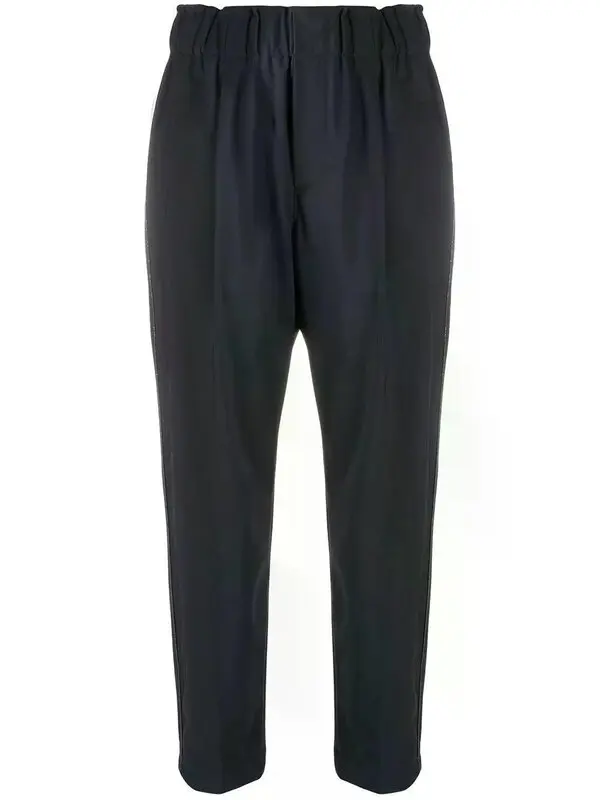 Brunello Cucinelli Side Stripe Cropped Trousers