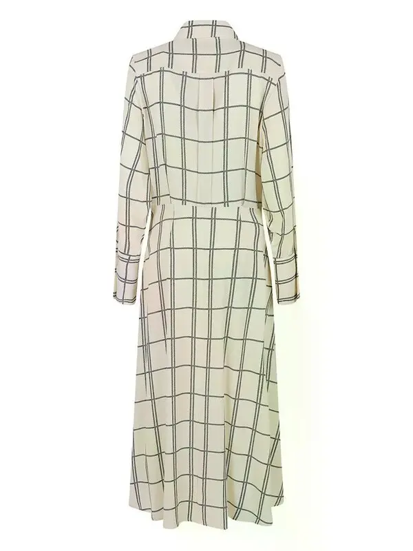 CRIDA MILANO Check-pattern Midi Shirt Dress