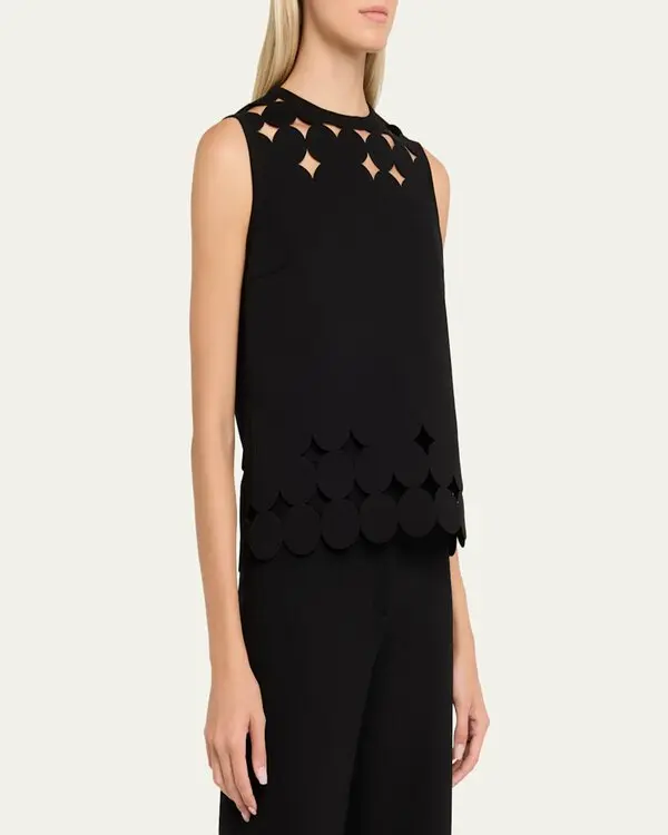 Akris Sleeveless Polka Dot Top